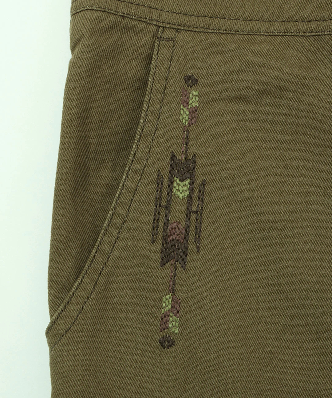 ツイル&デニム刺繍ワンピース / ワンピース | エスニック ツイル&デニム刺繍ワンピース / ワンピース | エスニック