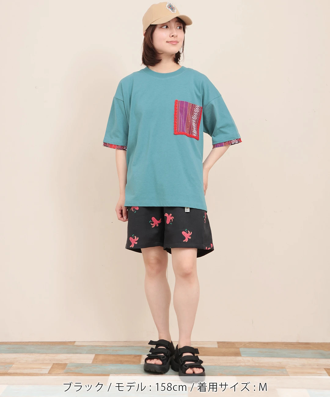 go slow caravan ブッチャー総柄プリントイージーショーツ【WEB限定