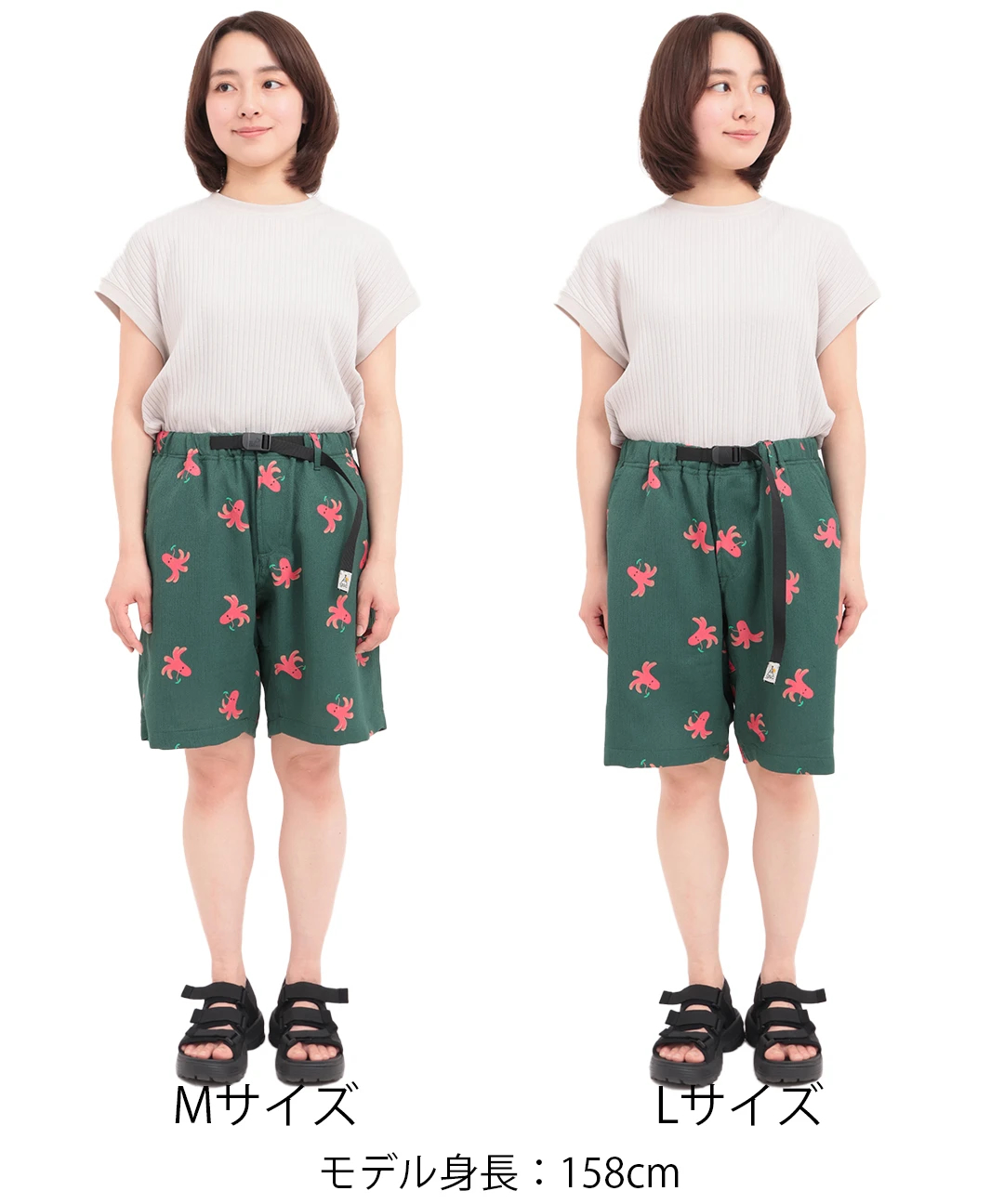 go slow caravan ブッチャー総柄プリントイージーショーツ【WEB限定