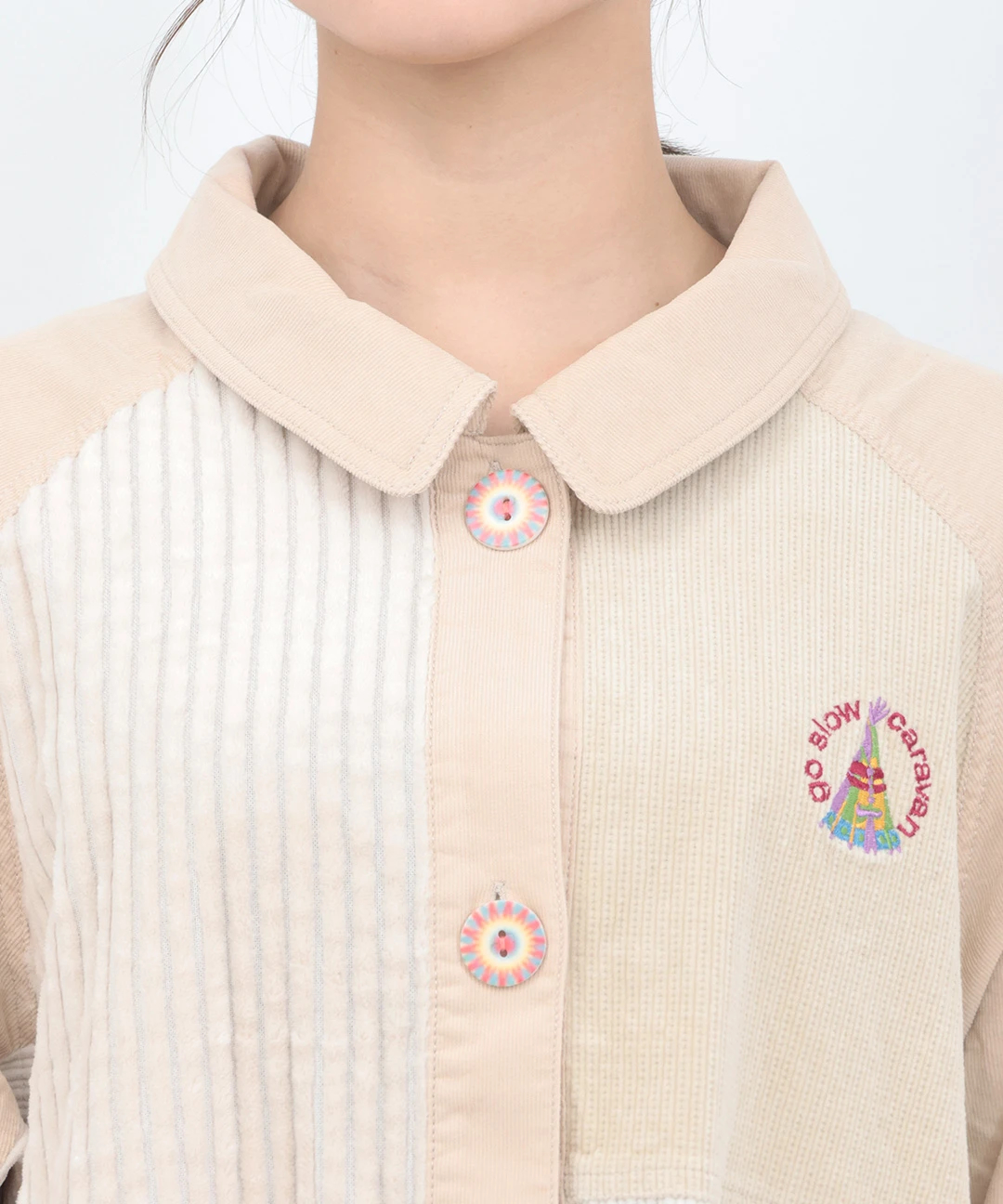 go slow caravan コーデュロイ切替ミドルコート【WEB限定】 / コート