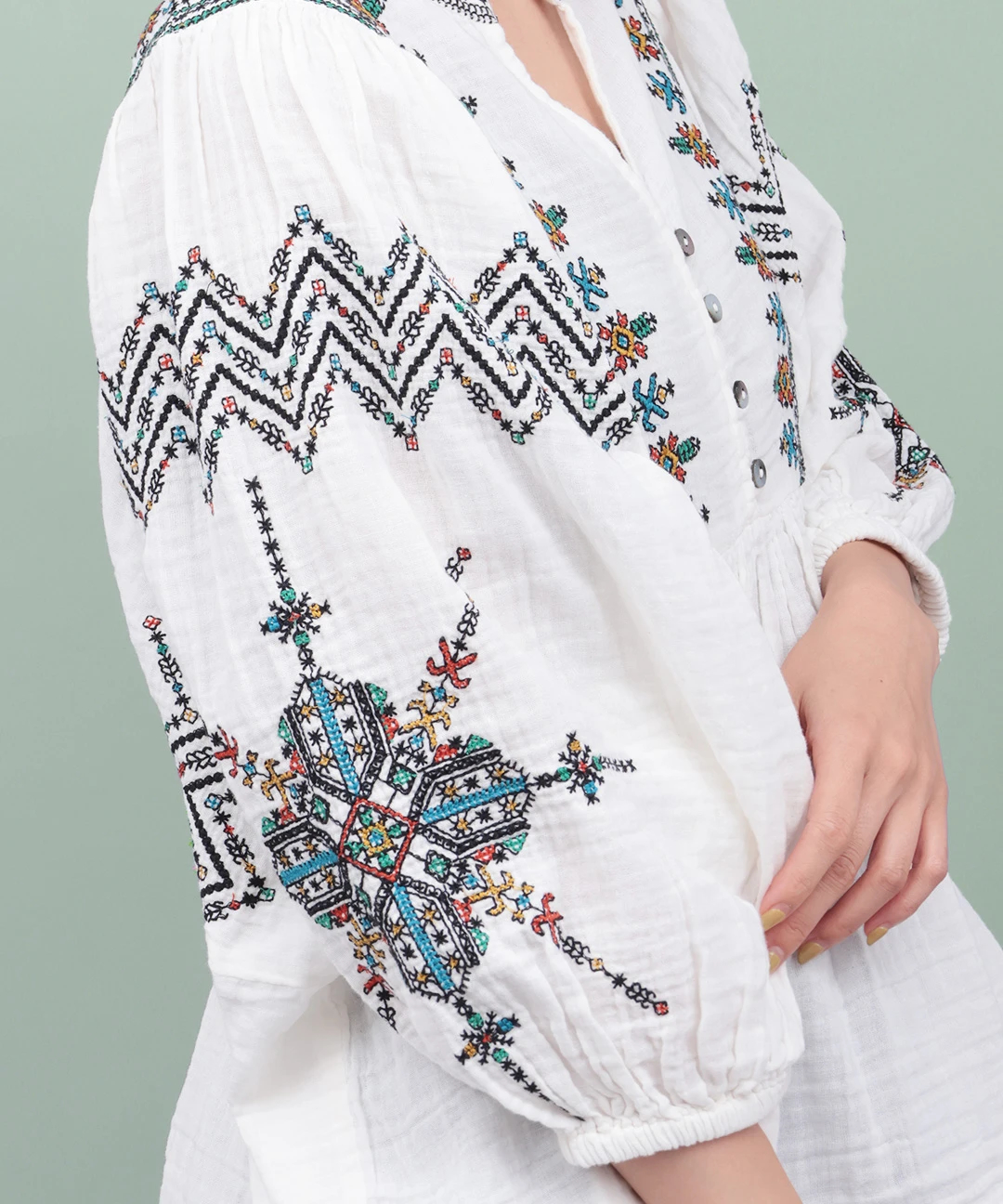 Rico フェズ刺繍モチーフブラウス / シャツ・ブラウス | エスニック